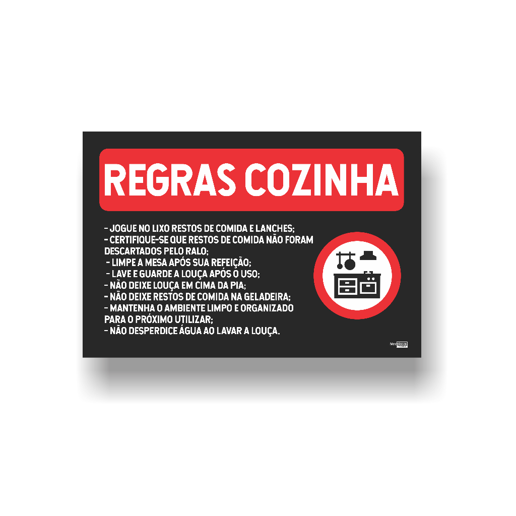 Placa regras de cozinha boa convivencia 30x20cm | Shopee Brasil