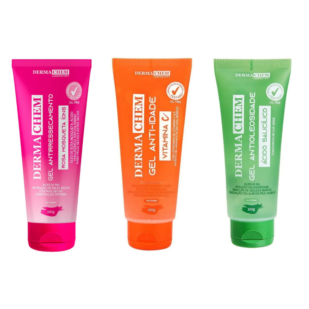 Dermachem Gel Facial - Anti Idade, Antirressecamento e Antioliosidade ...