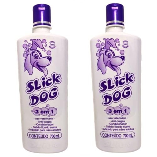 Kit com 2 Shampoo Slick Dog 3 em 1 700ml | Shopee Brasil