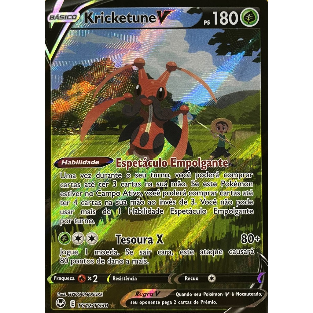 Carta Kricketune V Coleção Tempestade Prateada Pokemon TCG | Shopee Brasil