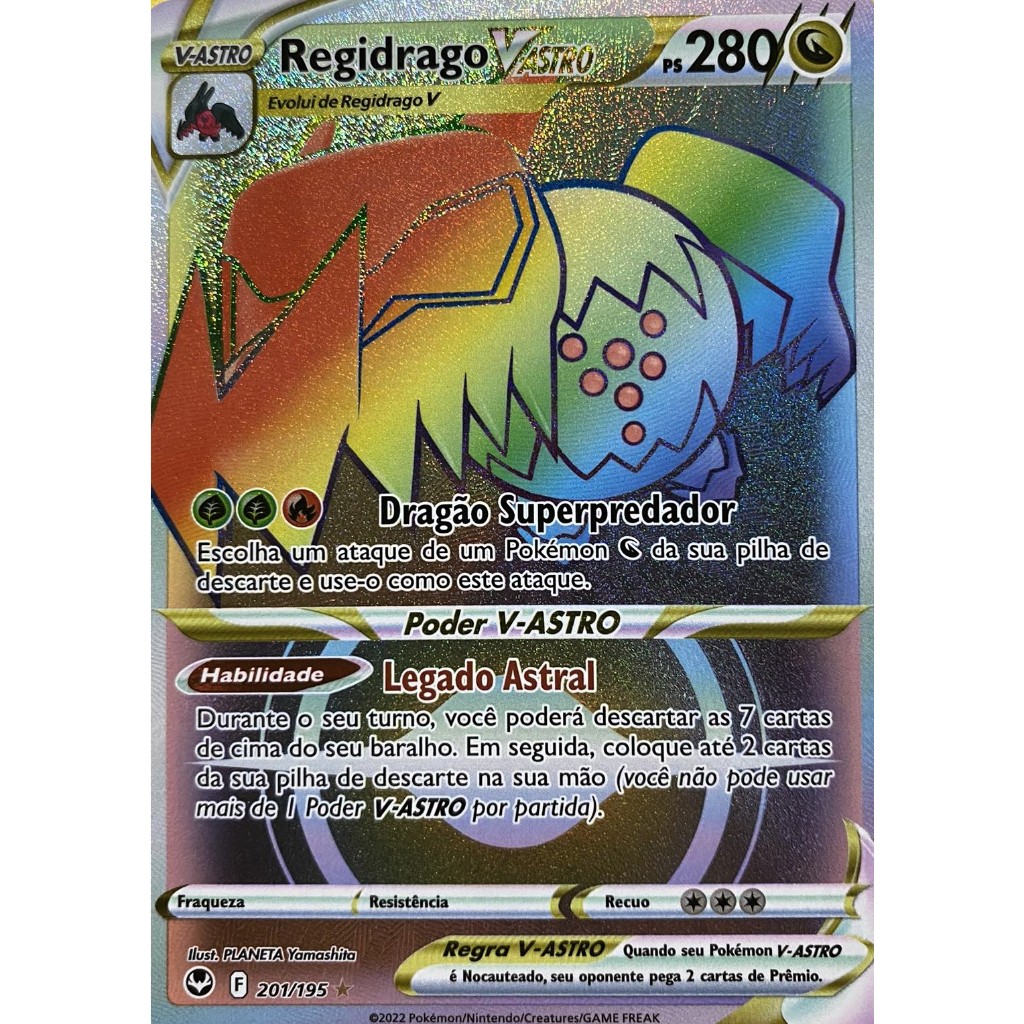 Carta Regidrago Vastro Rainbow Coleção Tempestade Prateada Pokemon TCG ...