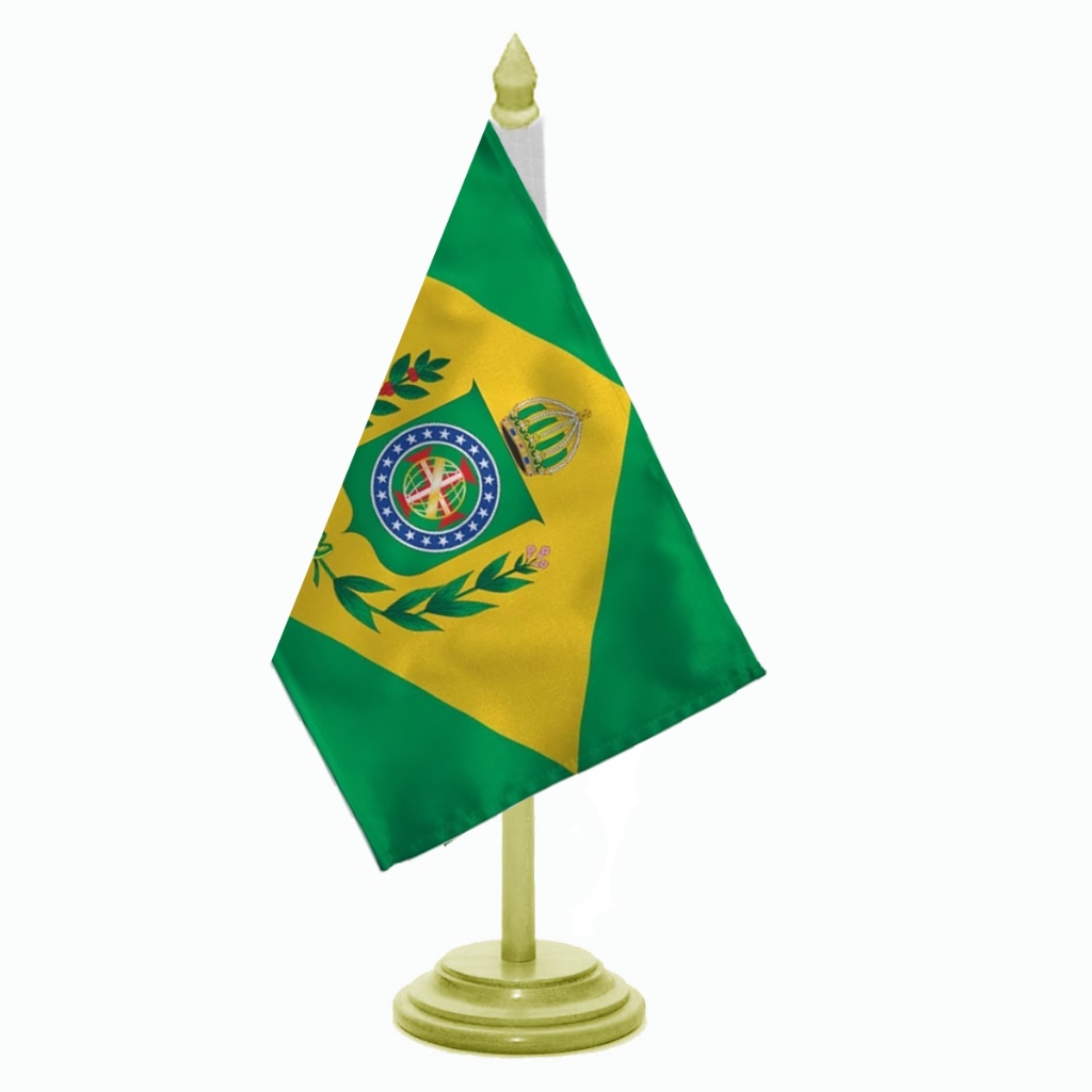 Bandeira de Mesa Brasil Império 1823 a 1889 Mastro 45 cm | Shopee Brasil