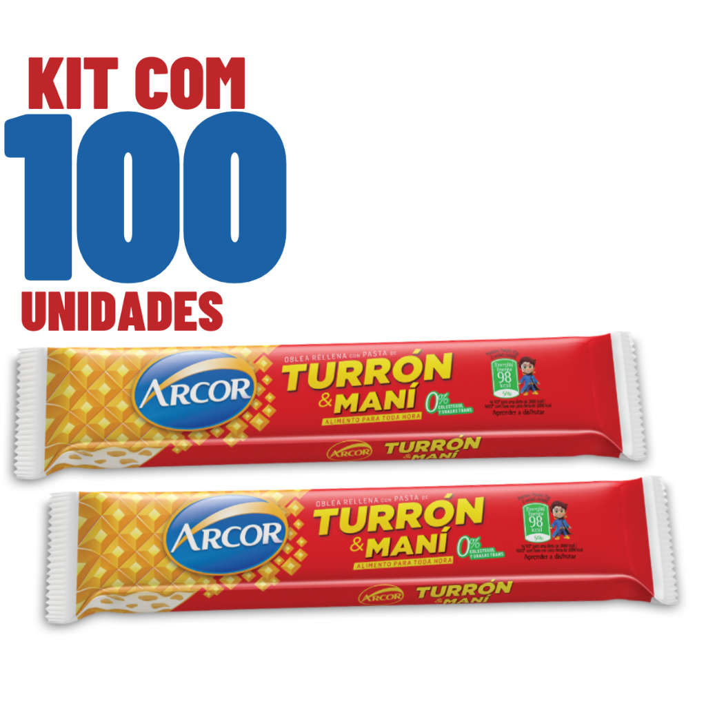 Torrone Turron Y Mani Arcor 25g - 02 Caixa C/ 50 Unidades | Shopee Brasil