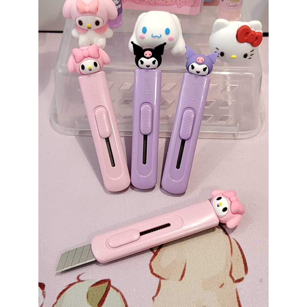 Estilete retrátil fofo da turma da Hello Kitty, material escolar ...