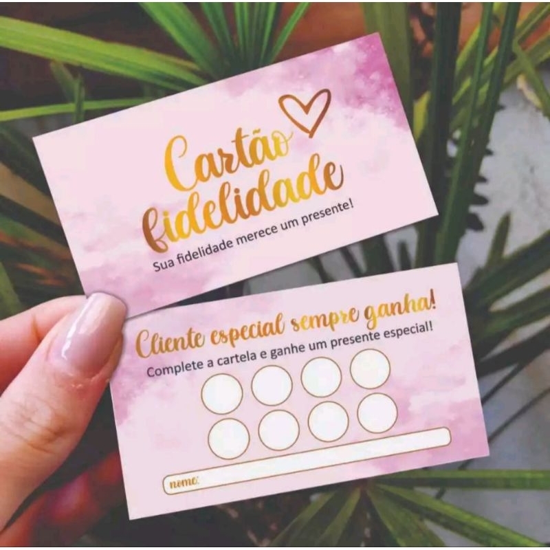 Cartão fidelidade 50 unidades de cartões | Shopee Brasil
