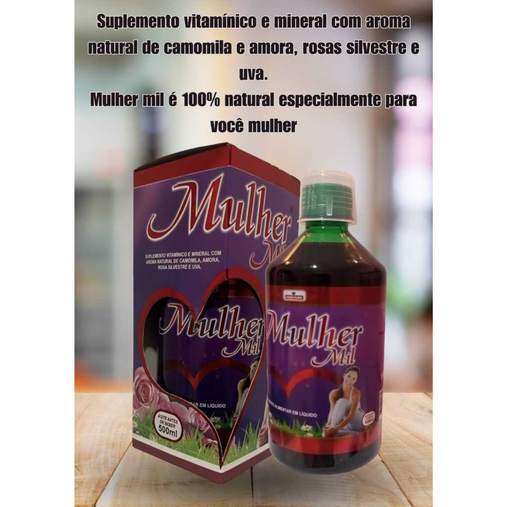 Mulher Mil Suplemento Vitamínico e Mineral 500ml | saúde da mulher ...
