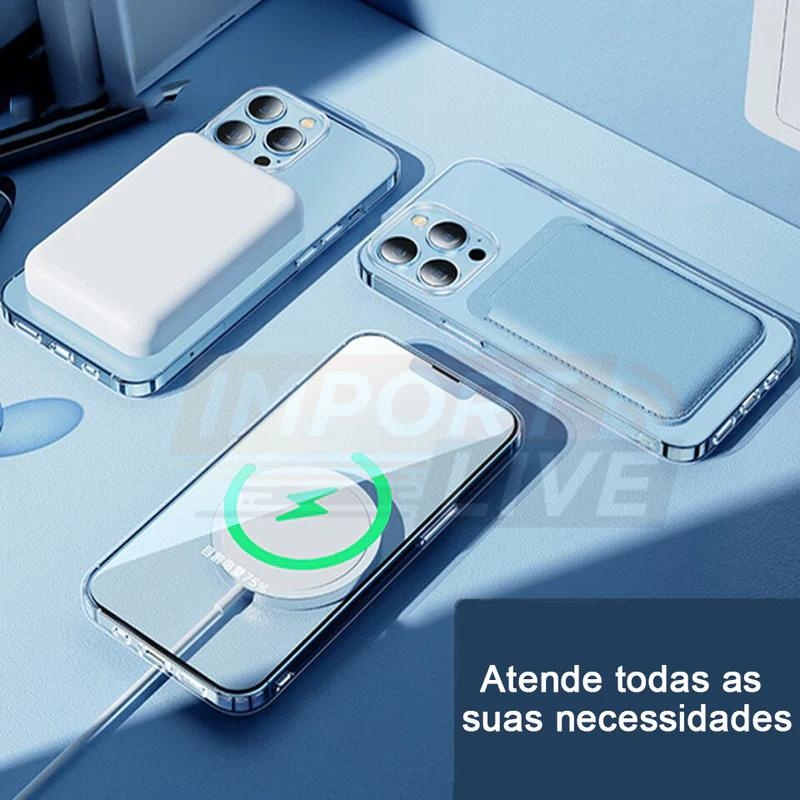 Capa Magnética Magsafe Transparente Para Iphone 7/8 PLUS XR 11 12 13 14 15 16 PRO MAX | Shopee ...