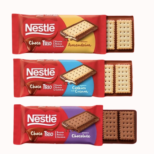 Barra De Chocolate Choco Trio 90g - Sabores Váriados/Leia a Descrição ...