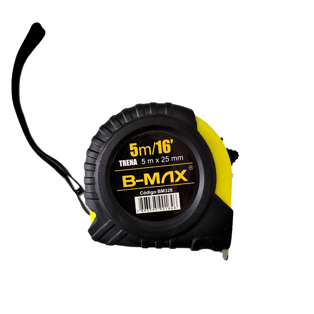 TRENA DE AÇO PROFISSIONAL EMBORRACHADA 5 METROS x 25mm | Shopee Brasil