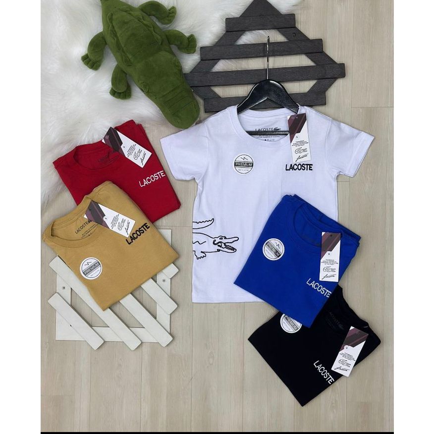 Camiseta Lacoste Luxo Infantil | Shopee Brasil