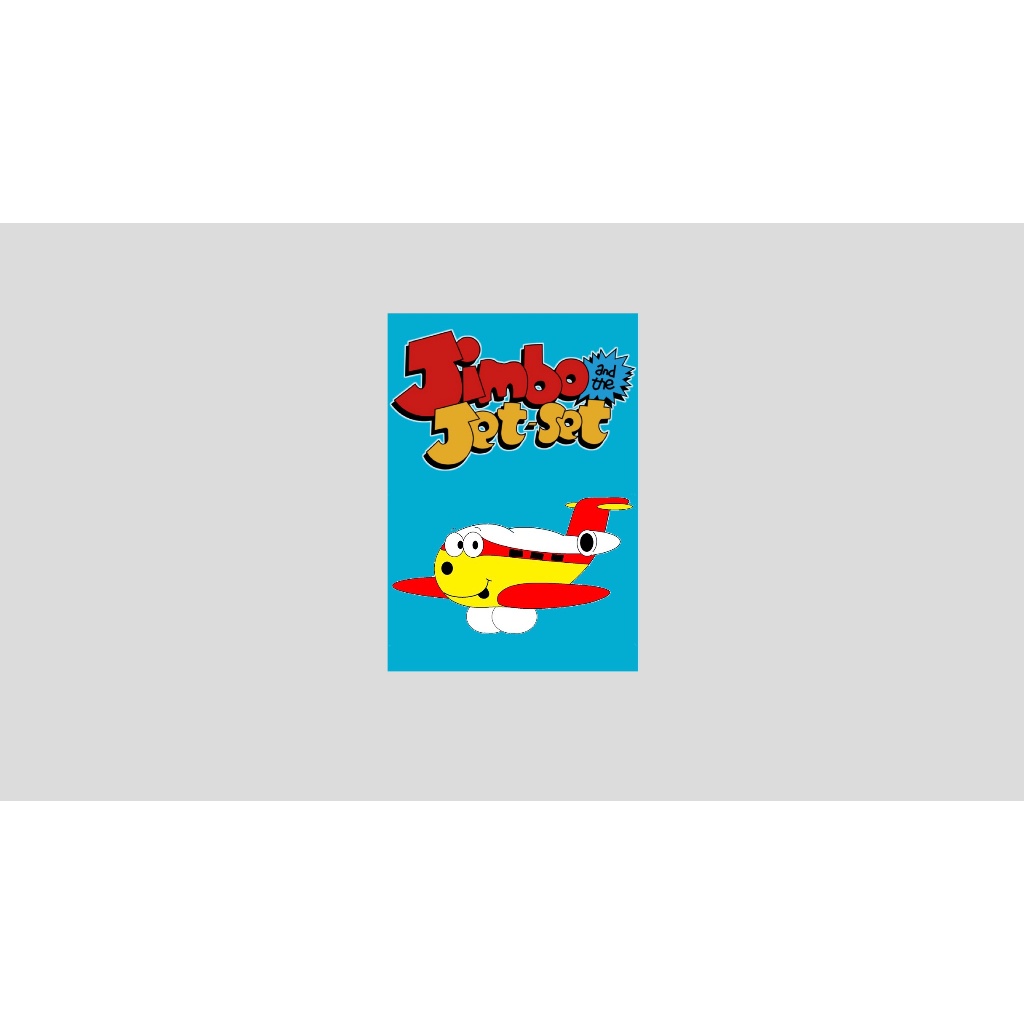 Quadro Jimbo and the Jet-Set avião cartoon anos 80 hanna | Shopee Brasil
