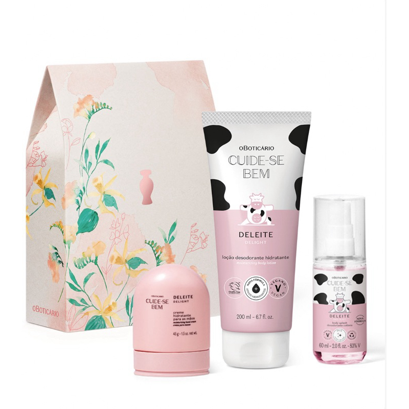 kit presente Deleite Oboticário Cuide-se bem (3 itens) | Shopee Brasil
