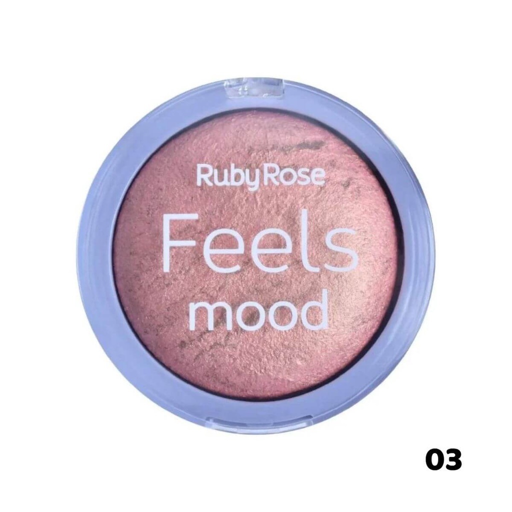 Blush Marble Feels Mood Cintilante Glow Ruby Rose HB6117 Pó bronzeador Iluminador Aspecto ...