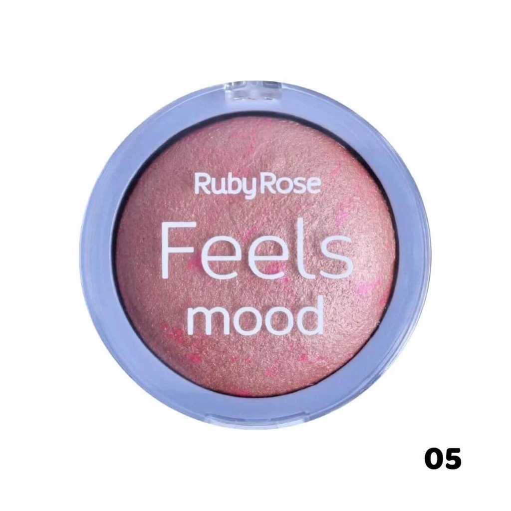 Blush Marble Feels Mood Cintilante Glow Ruby Rose HB6117 Pó bronzeador Iluminador Aspecto ...