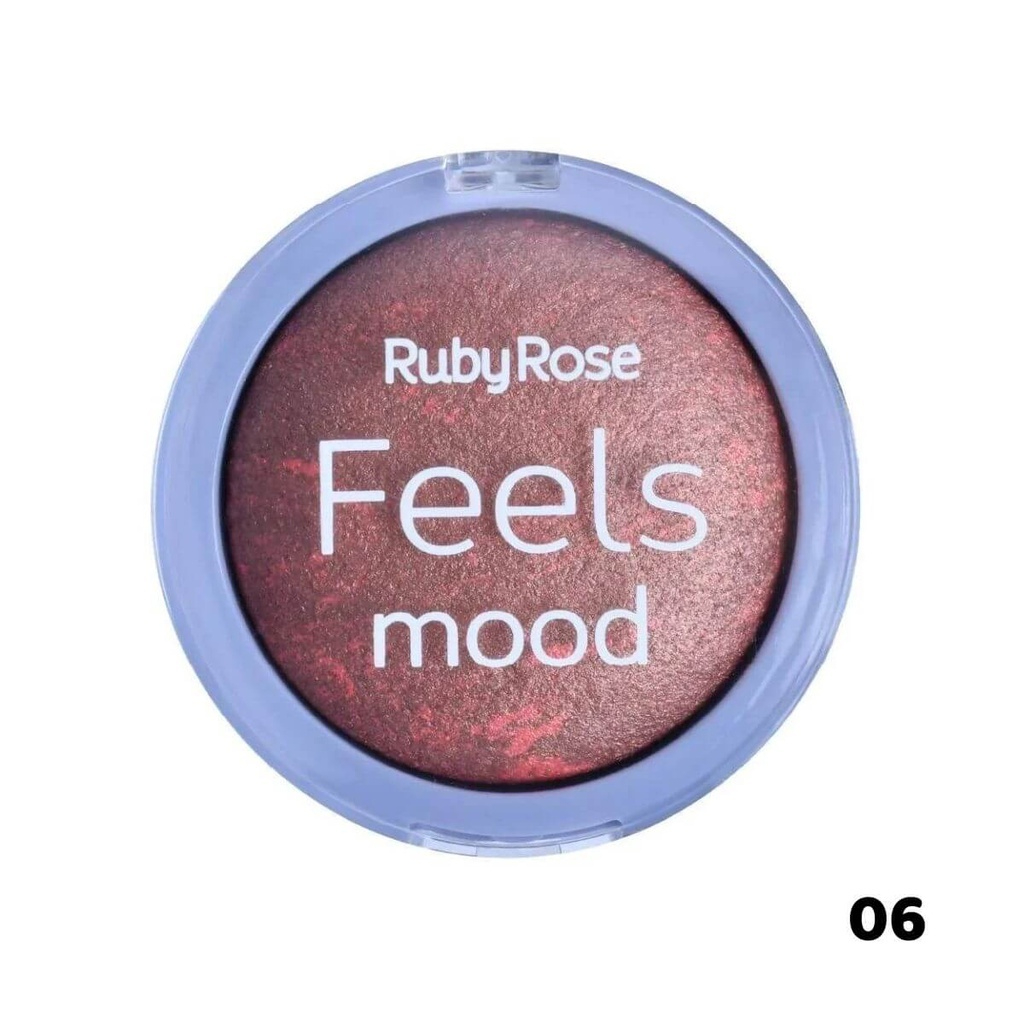 Blush Marble Feels Mood Cintilante Glow Ruby Rose HB6117 Pó bronzeador Iluminador Aspecto ...
