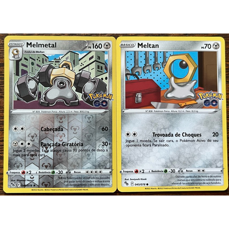 Cartas Pokémon Melmetal + Meltan | Shopee Brasil