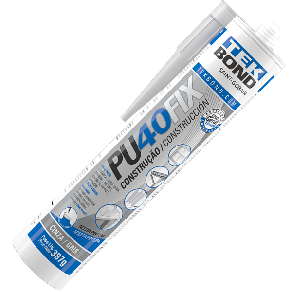 Adesivo Cola Selante Silicone poliuretano PU 40 FIX, branco ou Cinza ...