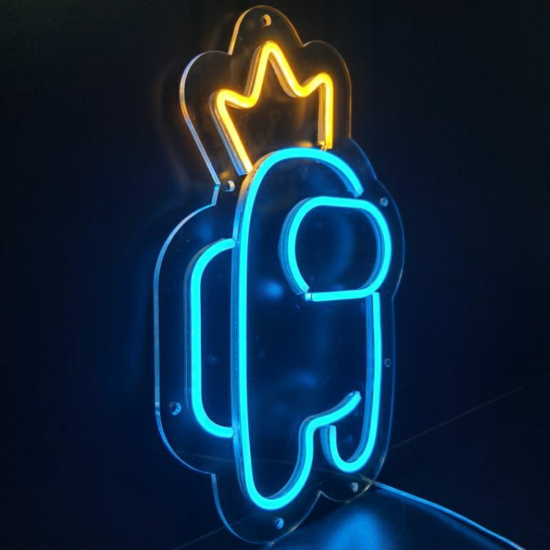 Painel Neon Led em Acrílico Personalizado - AMONG US 0,24 x 0,35cm ...