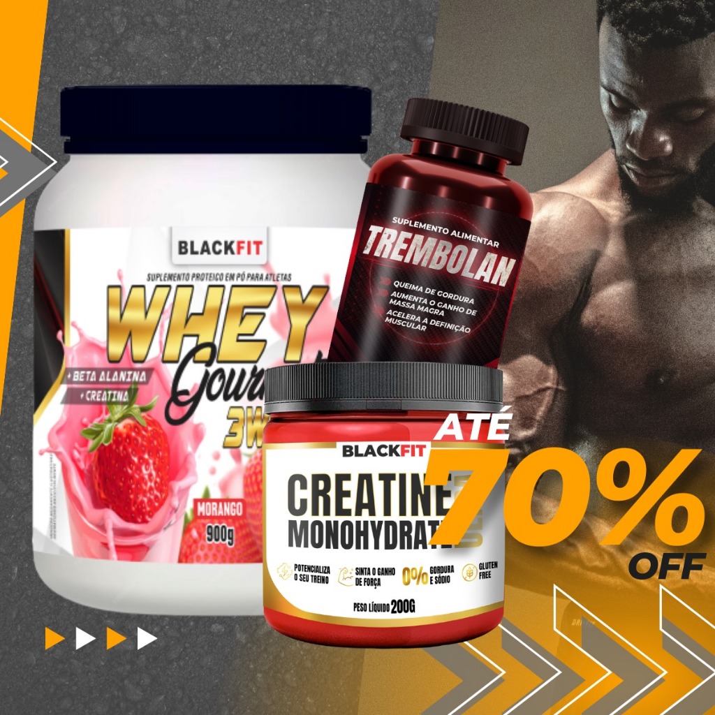 Kit Whey Suplemento Mass Creatina Whey Protein Concentrado