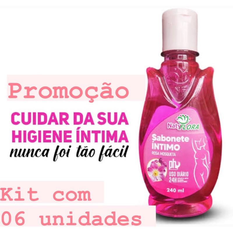 Sabonete Liquido Rosa Mosqueta intimo naty flora | Shopee Brasil