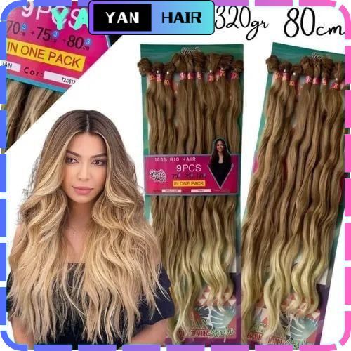 Yan Hair Cabelo Bio Vegetal Liso Ondulado 80cm Brazilian Natural 320g ...