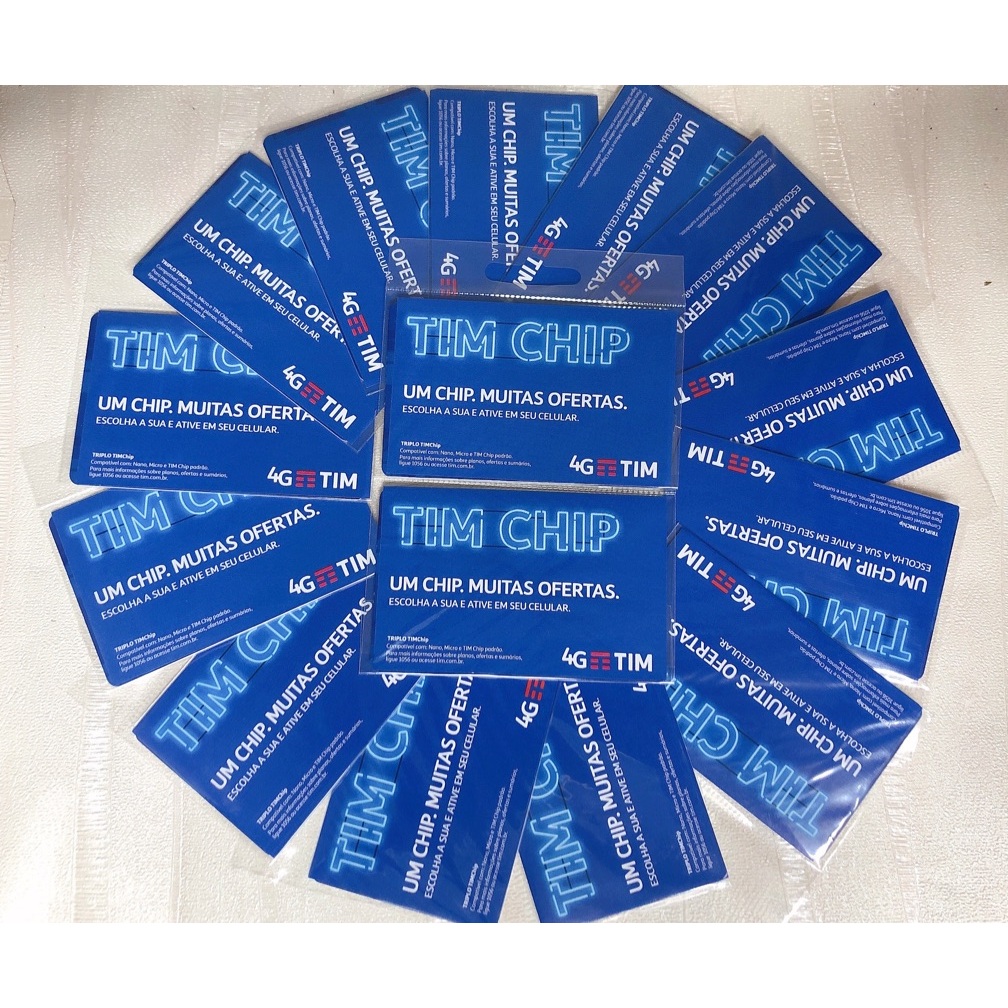 KIT 6 UNIDADES CHIP TIM TRIPLO CORTE 4G/5G DDD LIVRE | Shopee Brasil