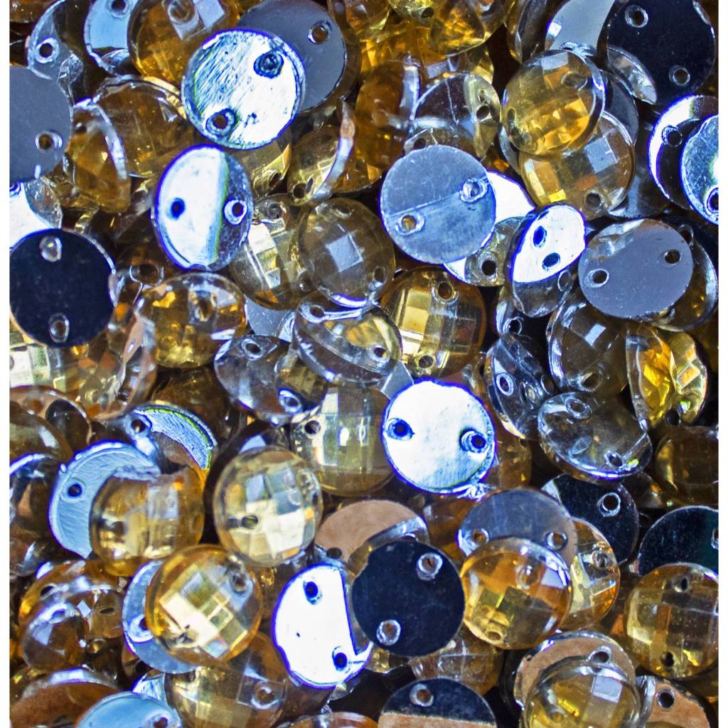 chaton ( redondo ) ( costura ) 6 mm ( DOURADO ) | Shopee Brasil