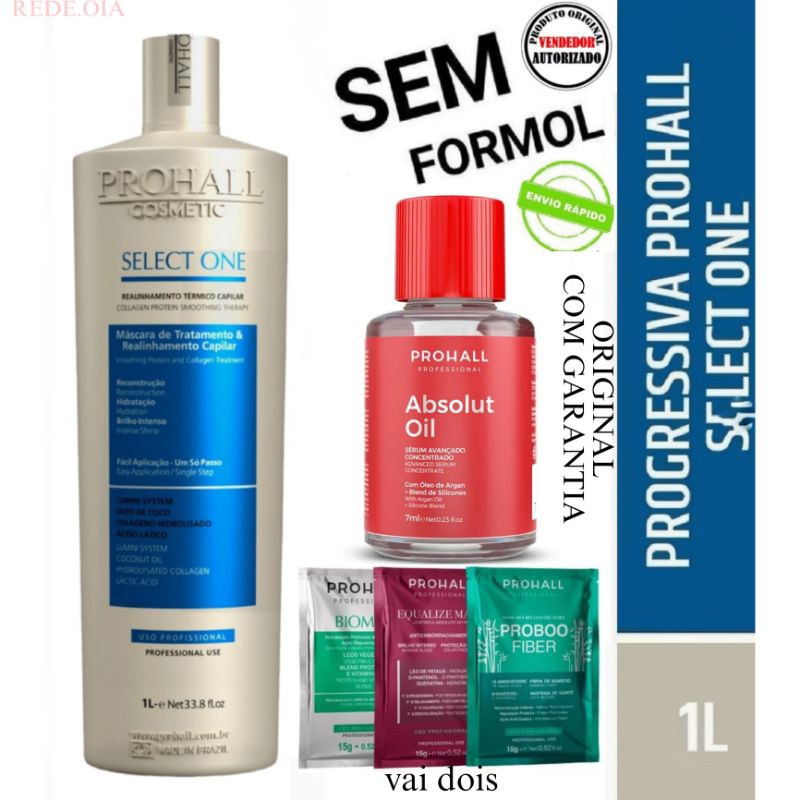Escova Progressiva Prohall Select One Original 1L oil | Shopee Brasil
