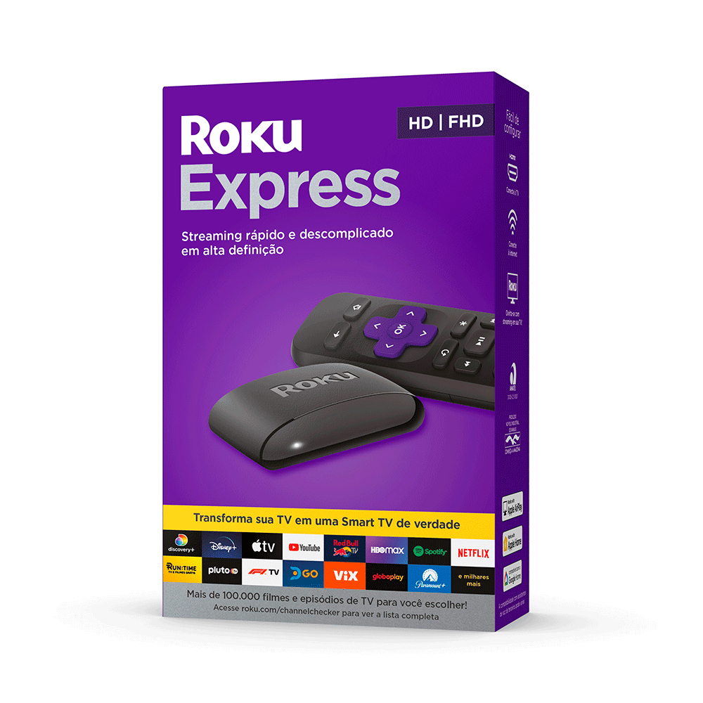 Roku Express Streaming transforma TV Smart Wi-fi Banda Dupla | Shopee ...