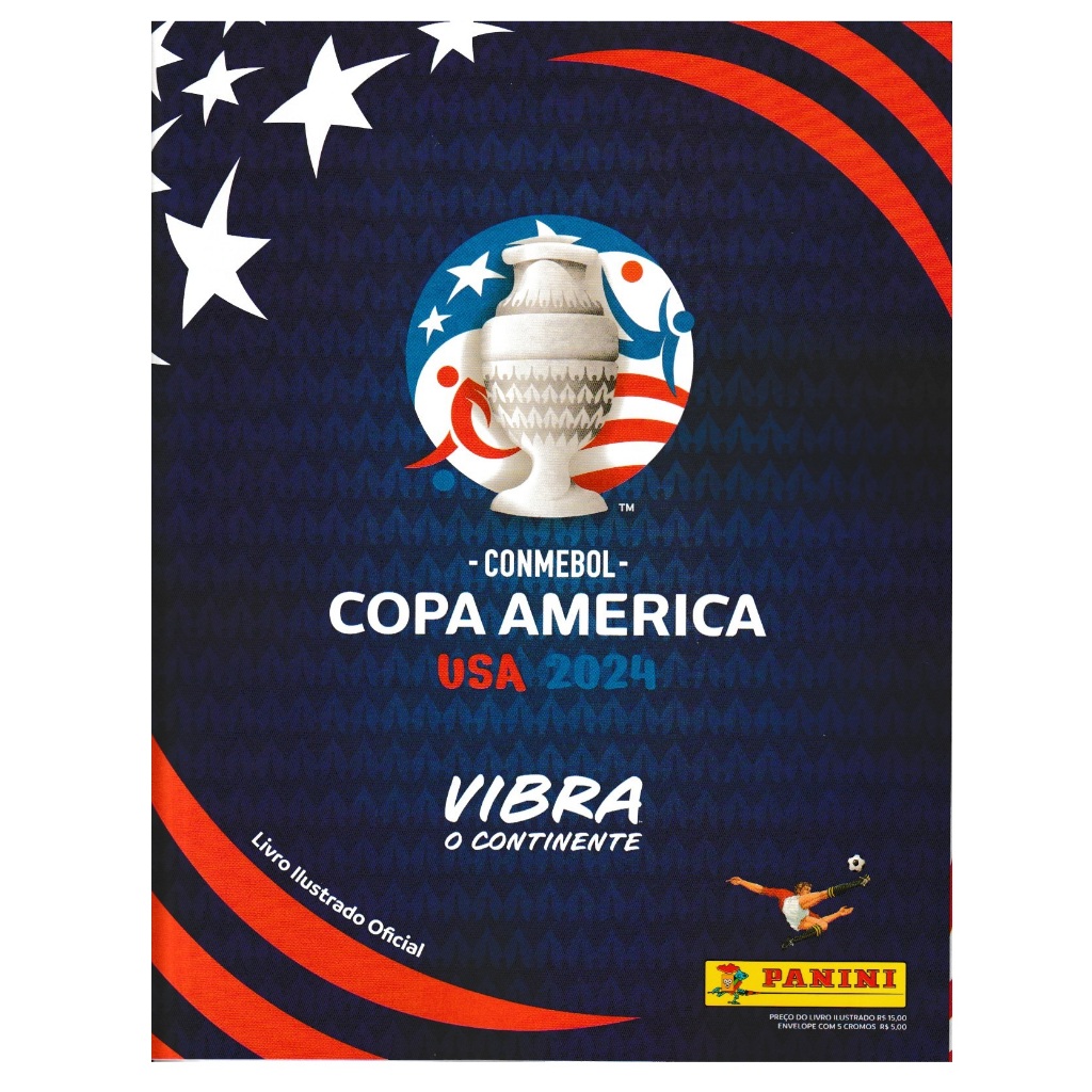 Álbum + Lote 20 Figurinhas Diferentes Copa América 2024 | Shopee Brasil