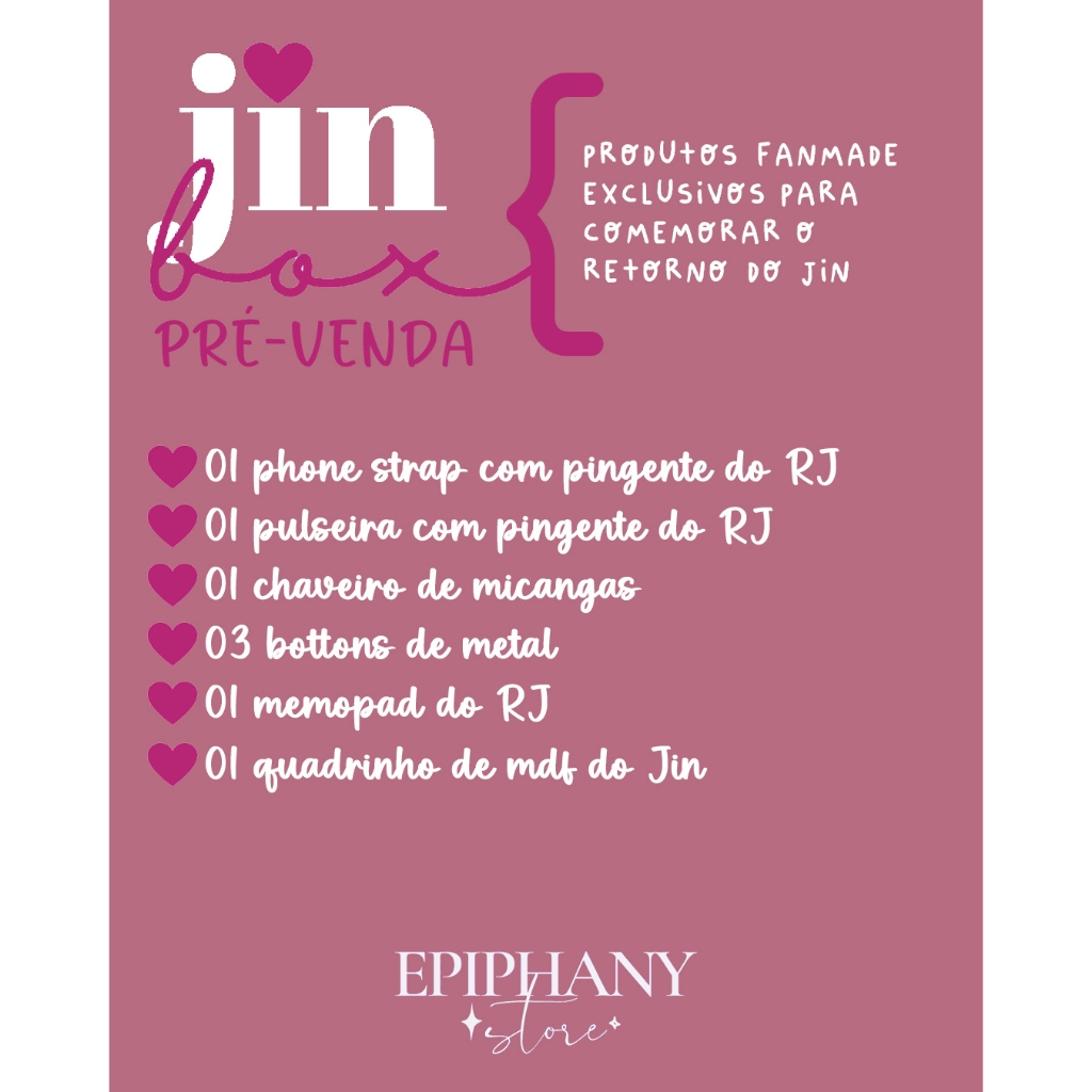 JIN BOX (BTS) | Shopee Brasil