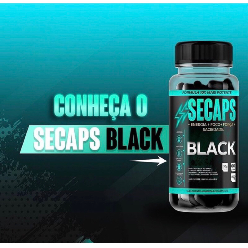 Novo Secaps Black 2 Frasco - Produto Original. Vendedor autorizado ...