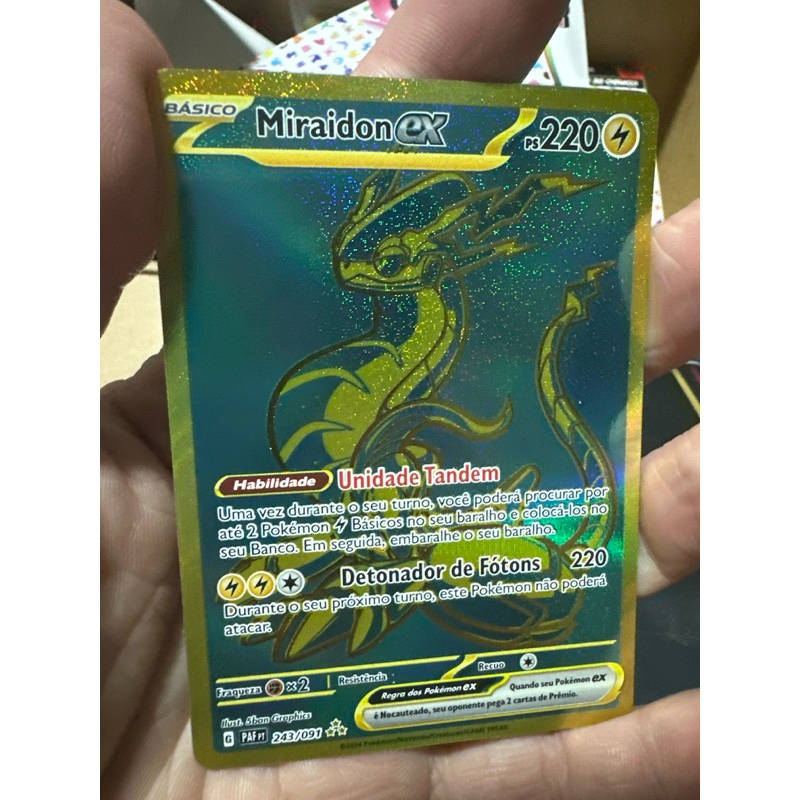 Carta Pokémon Miraidon ex PAF 243/091 | Shopee Brasil