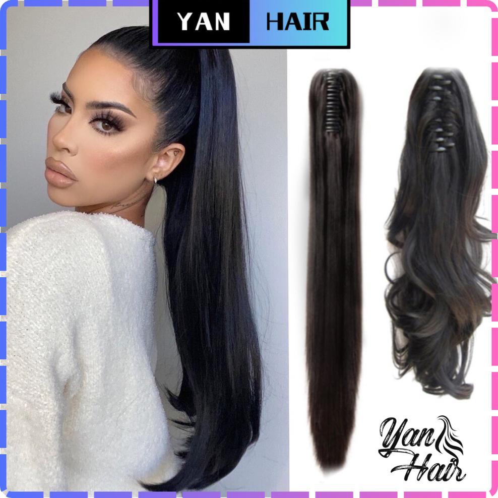 YAN-HAIR NOVO Aplique Rabo De Cavalo Fibra Orgânico Liso 70cm | Shopee ...