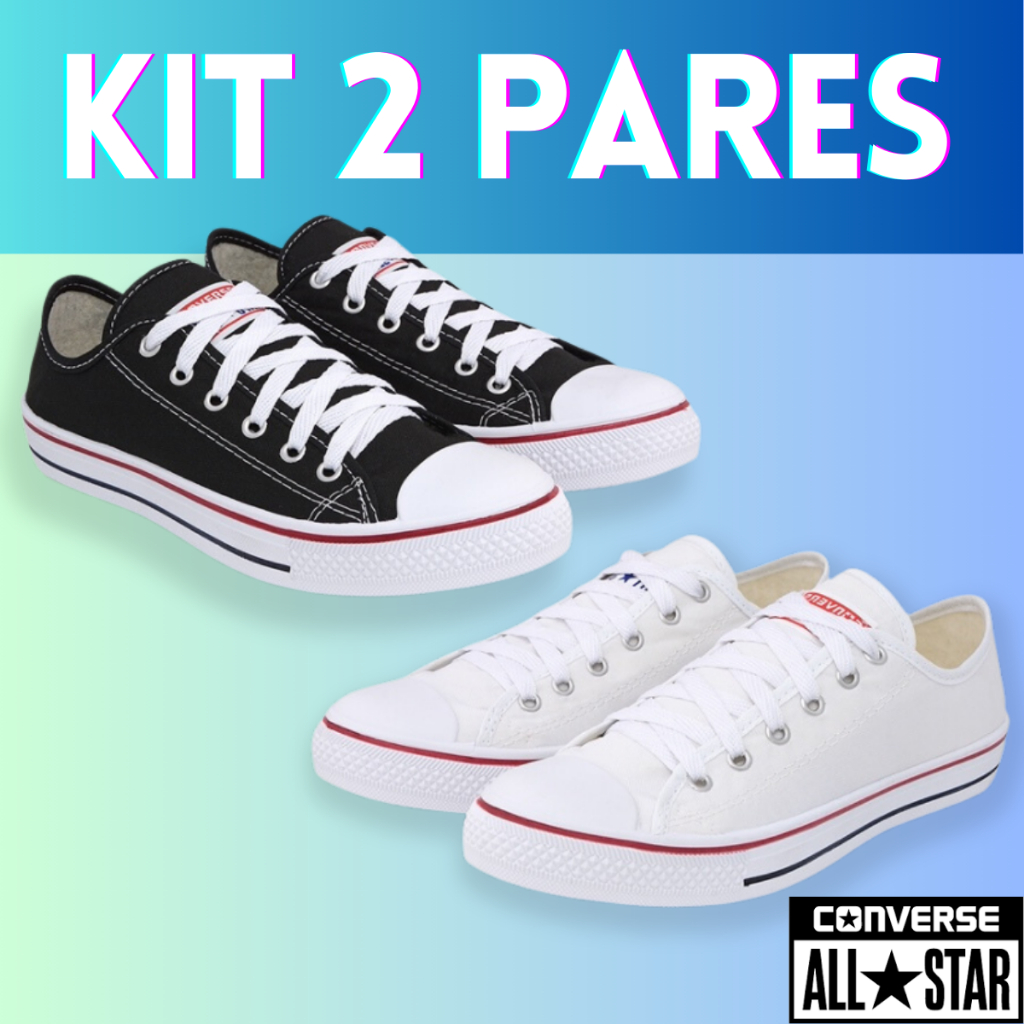 Kit Tênis All Star Tenis AllStar 2 Pares Allstars Feminino Alstar ...