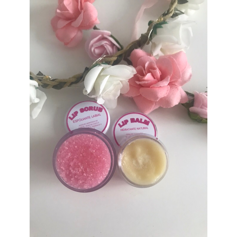 kit esfoliante scrub labial mais balsamo com óleo de rosa mosqueta ...