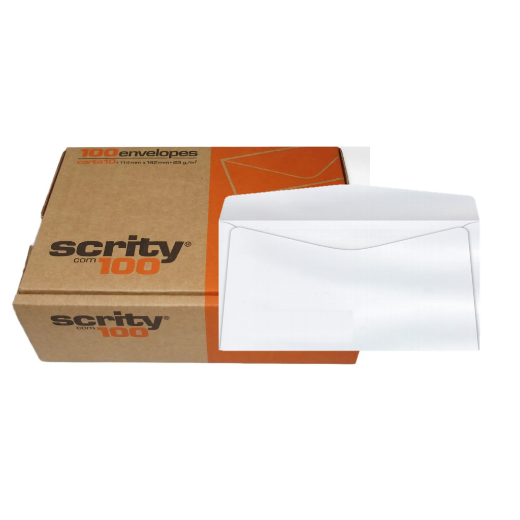 Envelope Carteira Ofício, Carta e Visita Branco Sem Rpc 63g com 100 ...