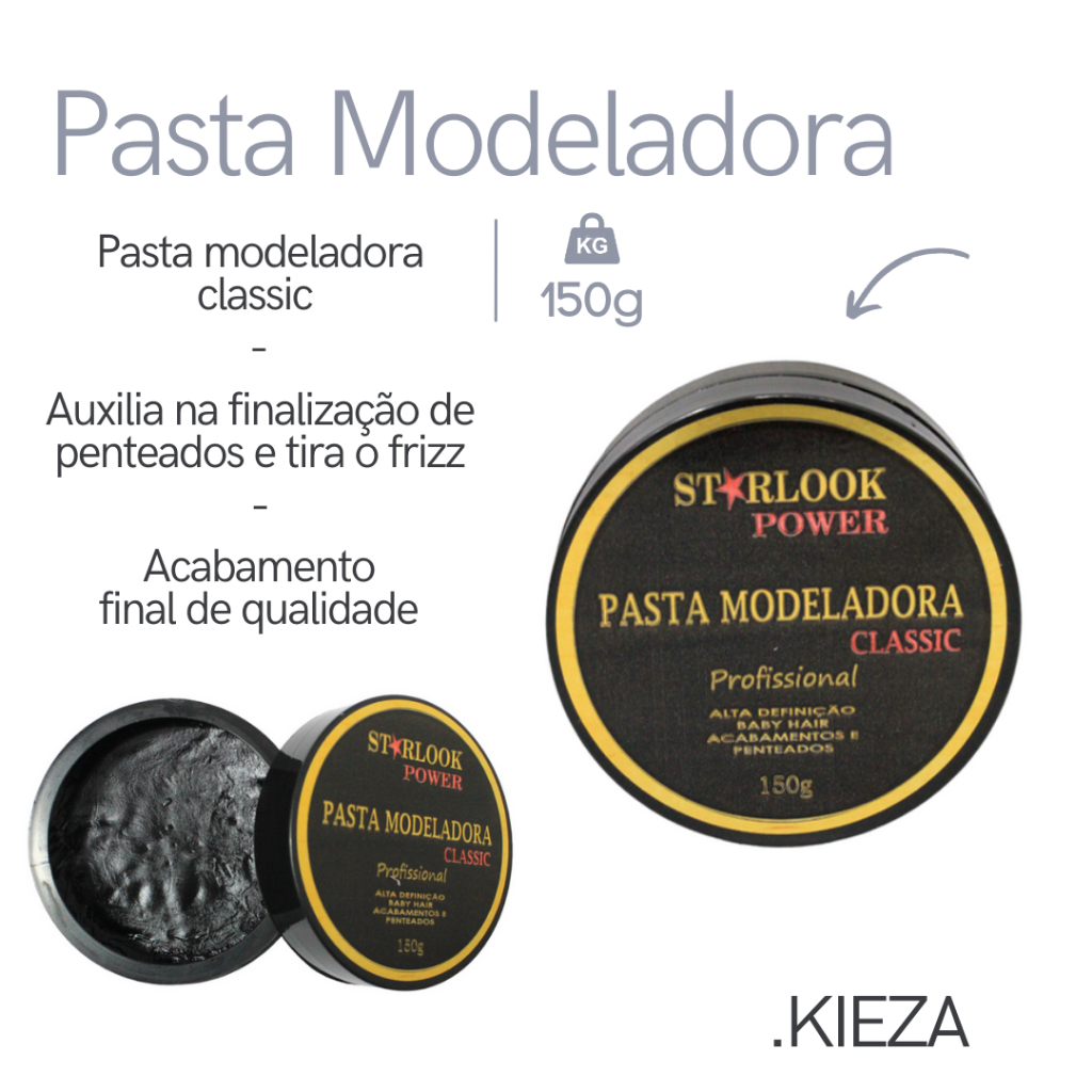 Pasta Modeladora Anti Frizz Para Penteados - Classic 150Gr - Alinha E ...