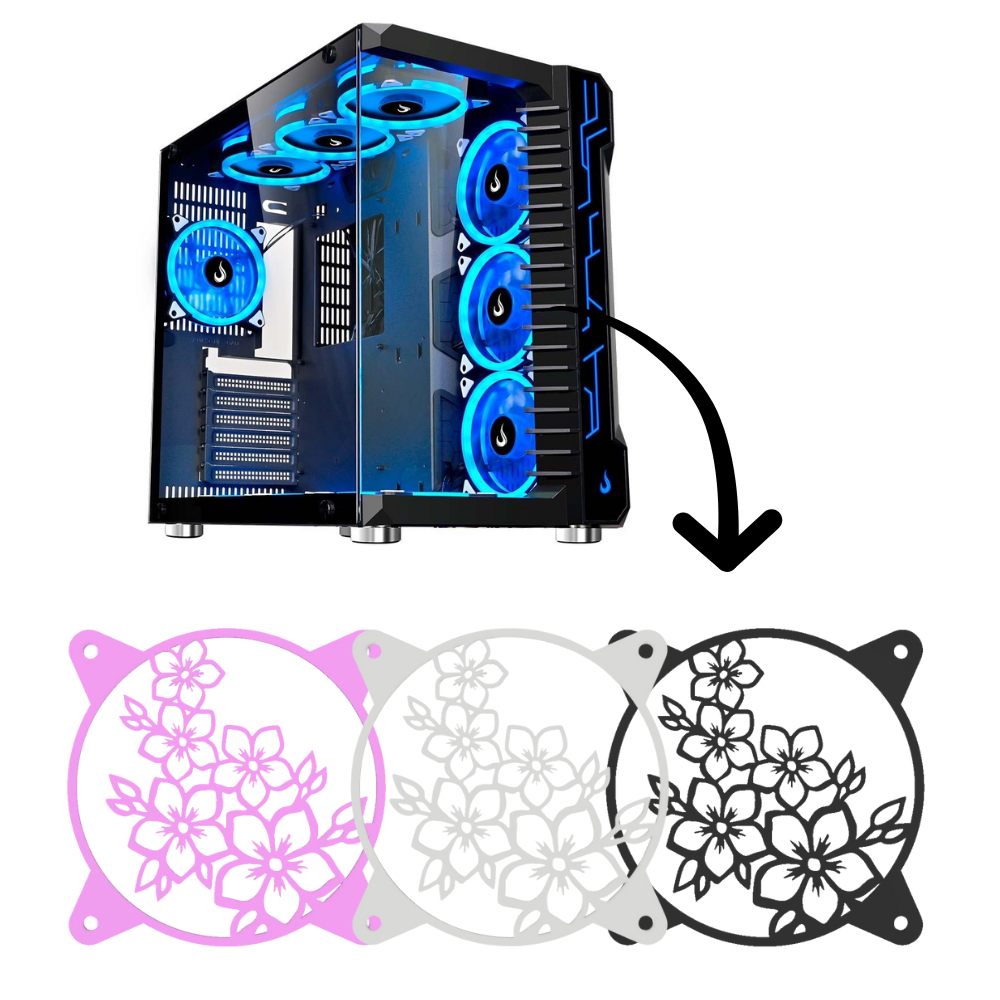 Grade Fan 120mm Sakura Flowers - Fan Grid - PC Gamer Acessórios - Faz a ...