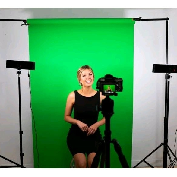 Fundo Verde Chroma Key - Gravação de Vídeos/Cenário - 4 metros X 1,80 ...