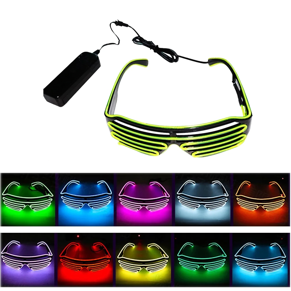 Oculos Led Neon Com 03 Modos Fluorescente Rave Balada Casamento ...