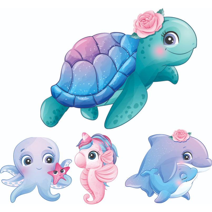 Kit Display MDF fundo do mar cut 4 peças de 25cm | Shopee Brasil