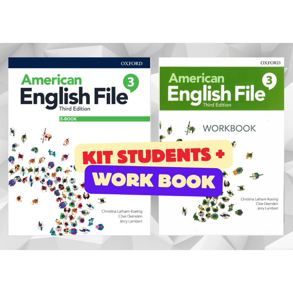 American English File Level 3 third edition student book + Workbook (Impresso papel 90gramas ...