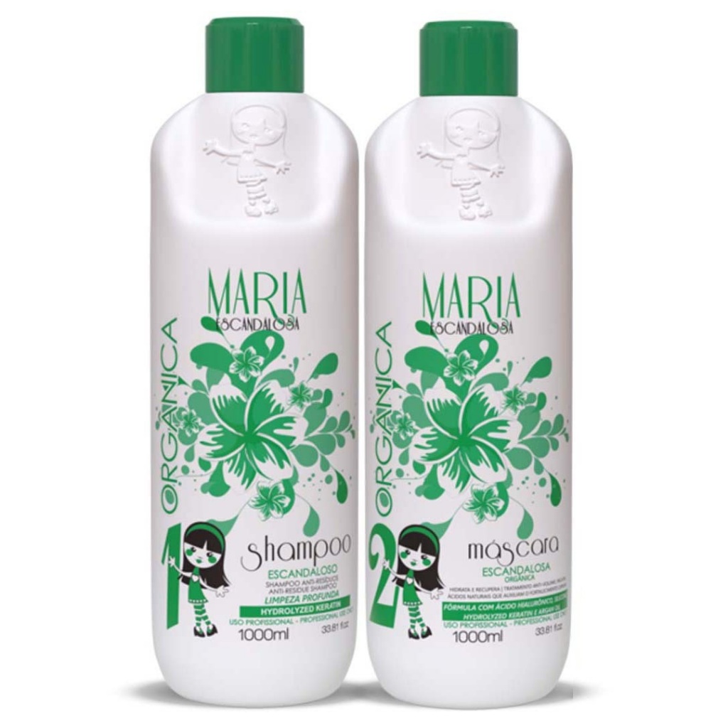 Progressiva Maria Escandalosa Orgânica Sem Formol Kit - 2x1Litro ...