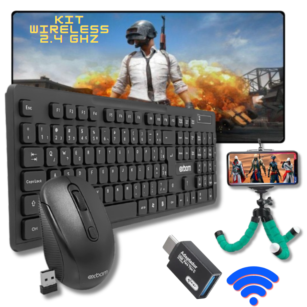 kit Mobilador Sem Fio Completo Celular Android 5 Peças | Shopee Brasil