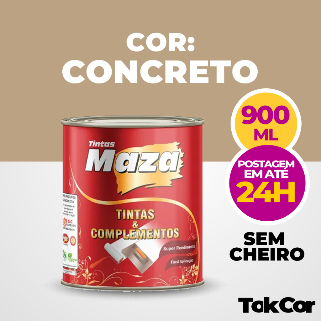 Tinta Acrílica para Piso Premium Cor Concreto Pt Maza Cimentados ...