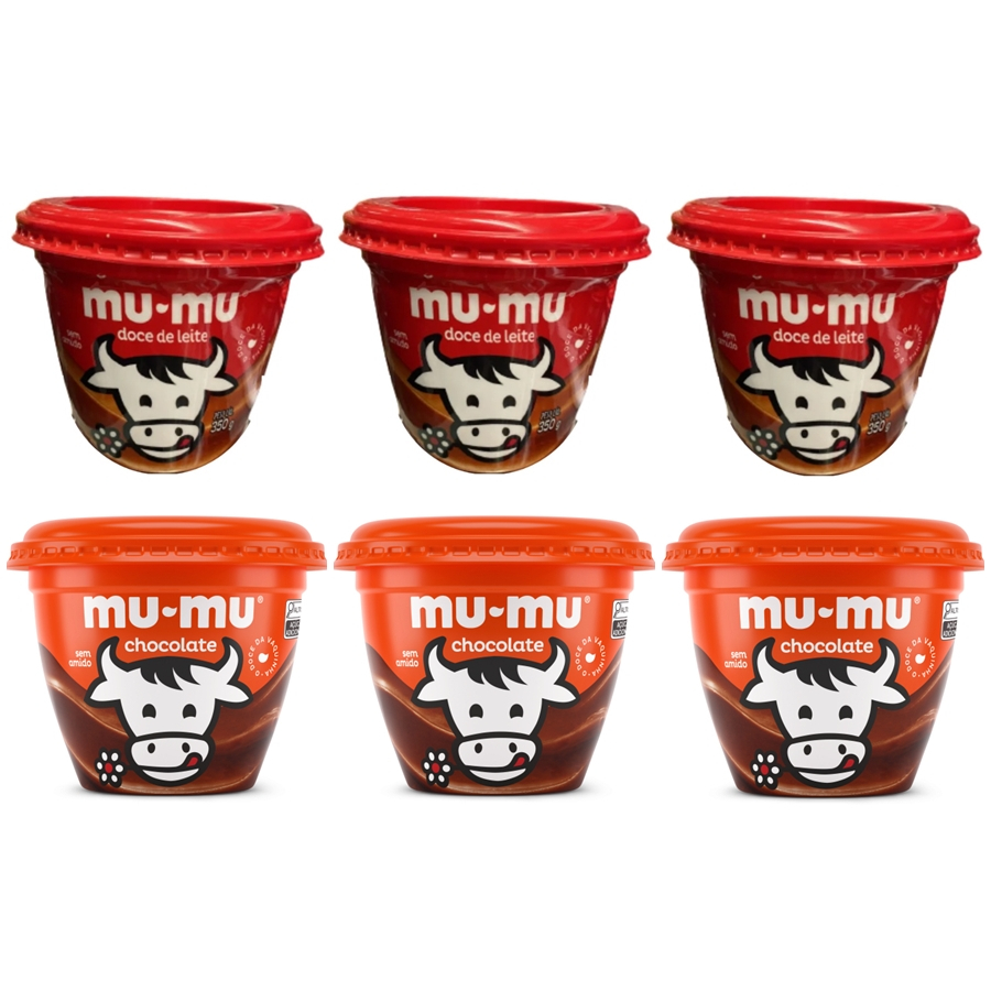 Doce de Leite Mumu (6 Potes x 350g) Neugebauer Tradicional Chocolate ...