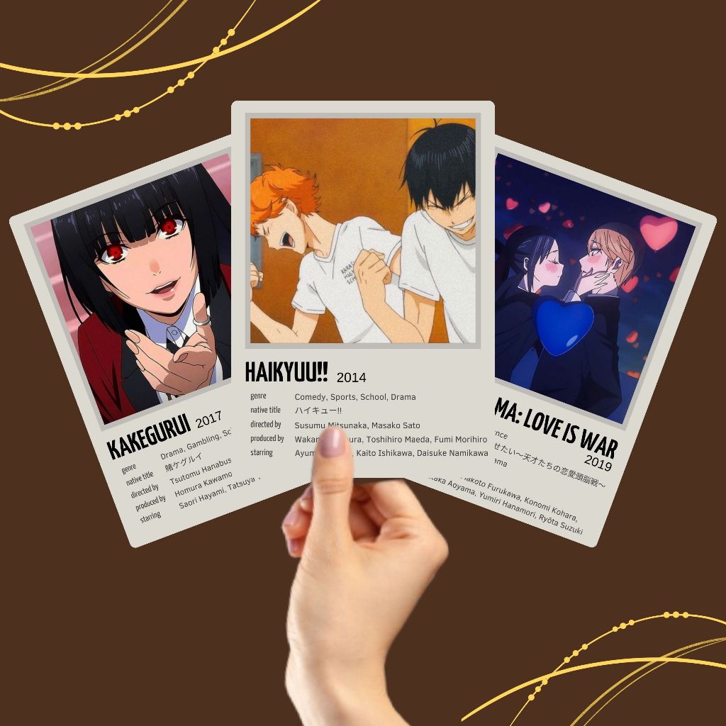 Card Mini Poster Animes em Papel FOTOGRÁFICO ou ADESIVO Decoração ...