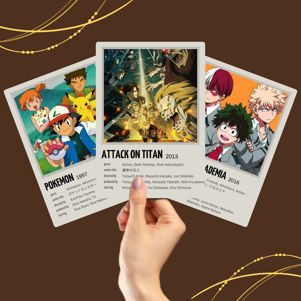Card Mini Poster Animes em Papel FOTOGRÁFICO ou ADESIVO Decoração ...