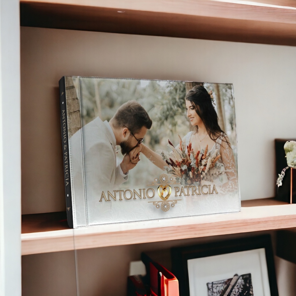 Álbum Autocolante para 20 fotos 20x30 - Casamento Foto Personalizada ...
